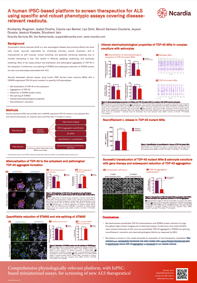 Scientific poster: A human iPSC-based platform to screen therapeutics ...